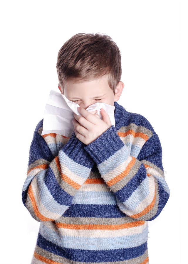 Sneezing stock image. Image of coldness, fever, handkerchief - 8564963