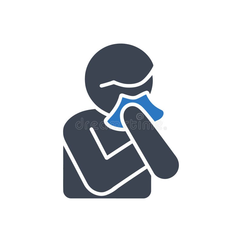 Sneezing Icon stock vector. Illustration of health, sneezing - 384696875