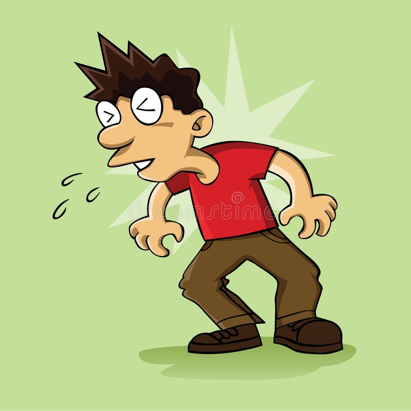 Man Making Loud Sneeze stock vector. Illustration of clip - 16892674