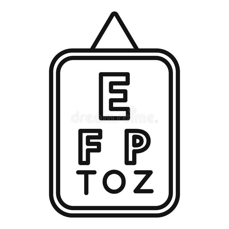 Snellen Chart Hanging on Wall Representing Eyesight Test Stock ...