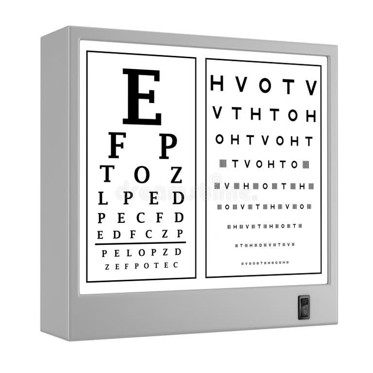 Snellen Eye Chart Test Box Stock Illustrations – 11 Snellen Eye Chart ...
