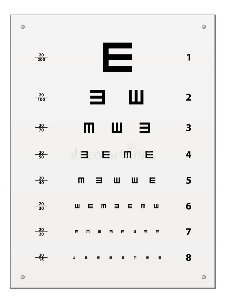 Snellen Eye Chart Stock Illustrations – 777 Snellen Eye Chart Stock ...