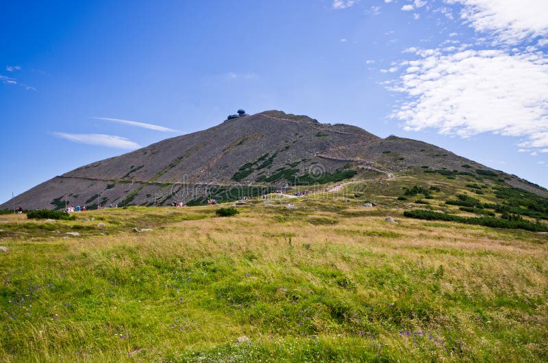 Snezka Mountain - Highest in Czech Republic Stock Image - Image of ...