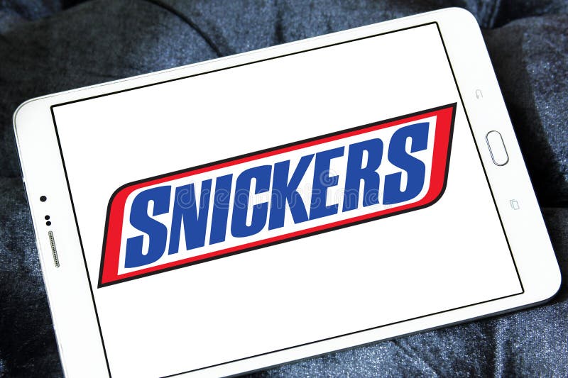 Snickers chocolate logo editorial photo. Image of calories - 97120066