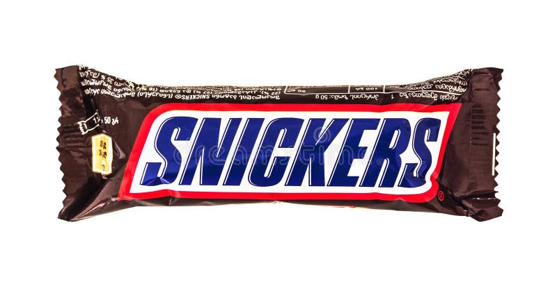 Snickers (by Mars) Chocolate Bar, on White Editorial Photo - Image of ...