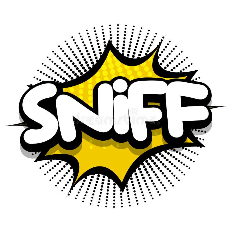 Sniff Comic Book Explosion Bubble Vector Illustration Stock Vector ...