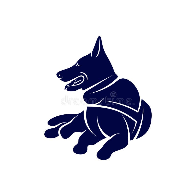Sniffer Dog Logo Design Vector. Silhouette of Sniffer Dog Stock Vector ...