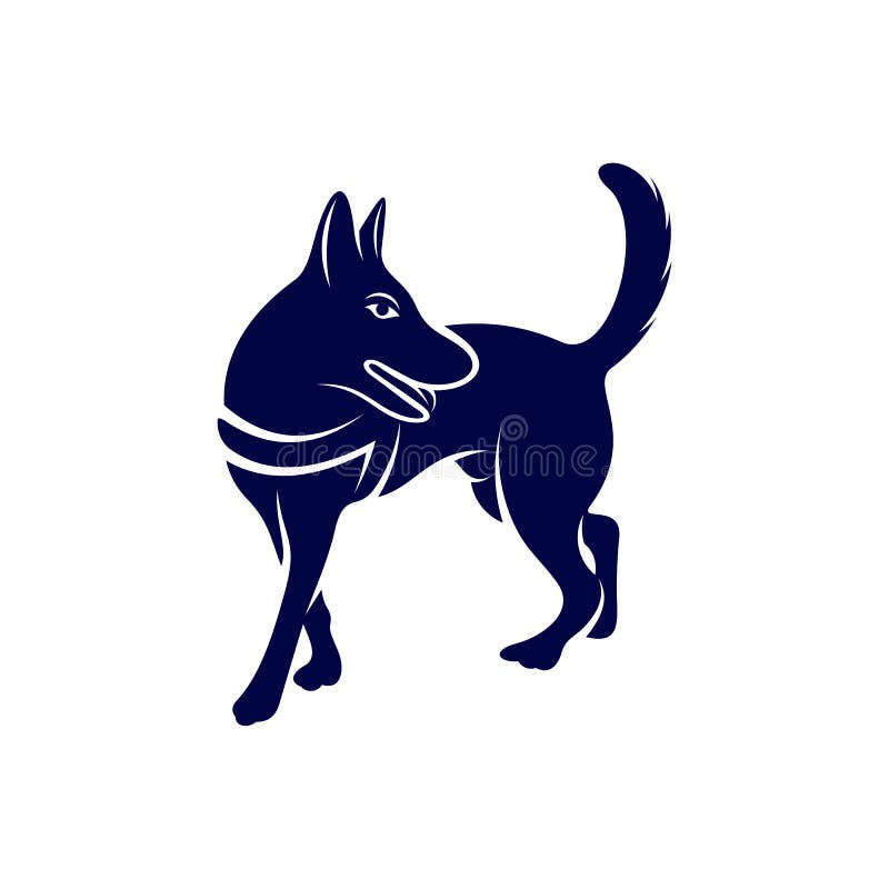 Sniffer Dog Logo Design Vector. Silhouette of Sniffer Dog Stock Vector ...