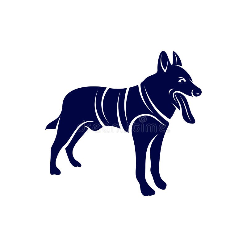 Sniffer Dog Logo Design Vector. Silhouette of Sniffer Dog Stock Vector ...