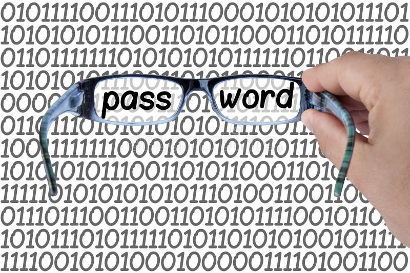 Sniffing Password Digital World Concept Hand Holding Glasses Iso Stock ...