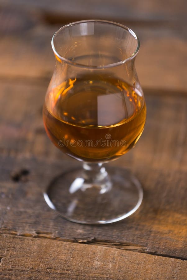 Snifter for Drinking Whiskey Out of Stock Image - Image of whisky ...
