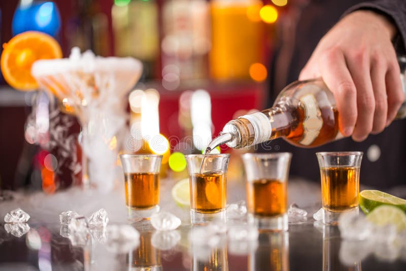 Snifters on bar desk stock photo. Image of defocus, copy - 53926146