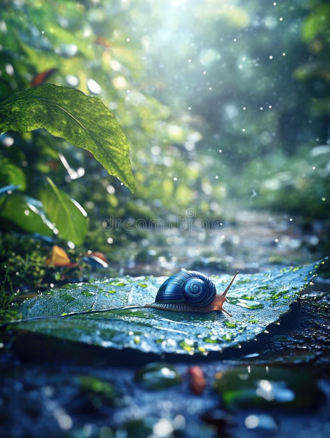 Snil on Leaf stock photo. Image of wildlife, gastropods - 378607230