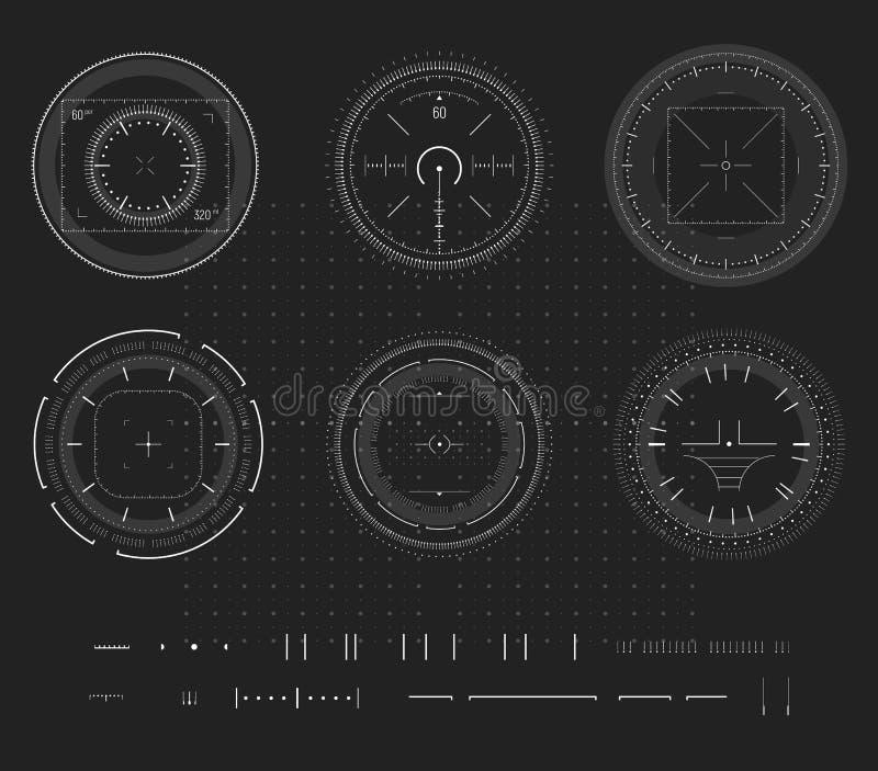 Sniper Aim, Digital Smart Device Display, HUD Infographic, Design ...