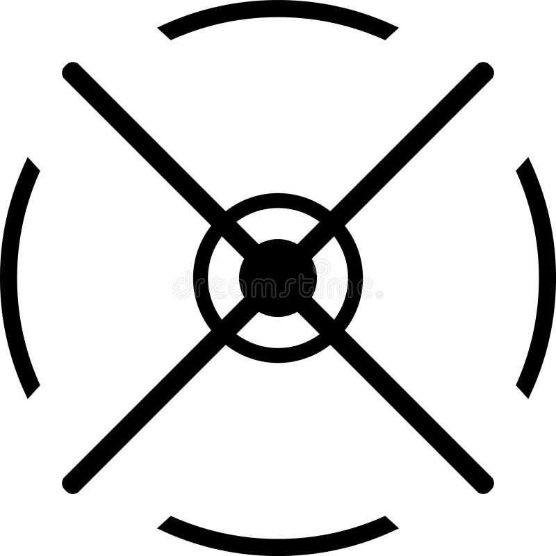 Sniper Crosshair Focusing Target during Aiming Process, Simple Black ...