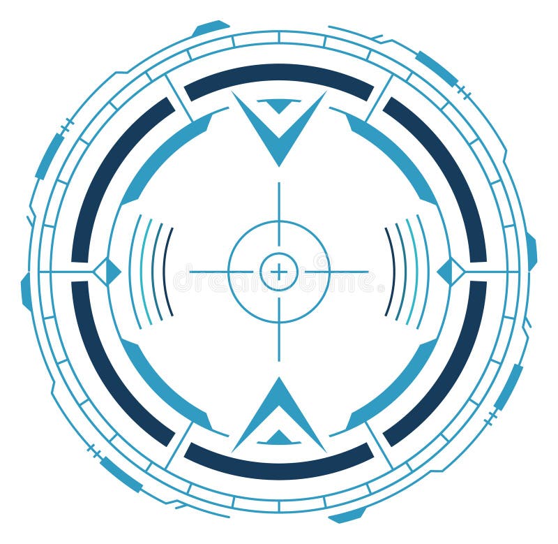 Sniper Gun Cursor Ui Hologram. Interface Aim Stock Vector ...