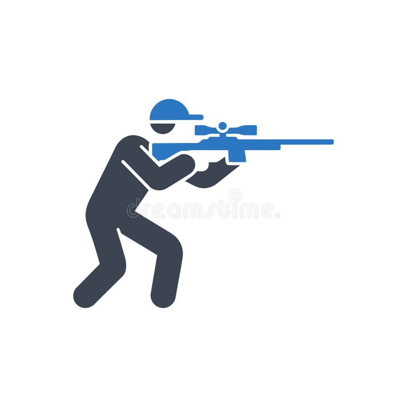 Sniper Icon stock vector. Illustration of icon, target - 374474557