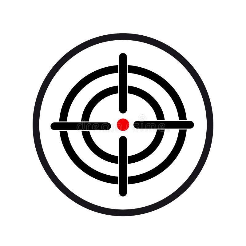 Sniper or Killer Target with Red Dot for Desing on White, Stock Vector ...