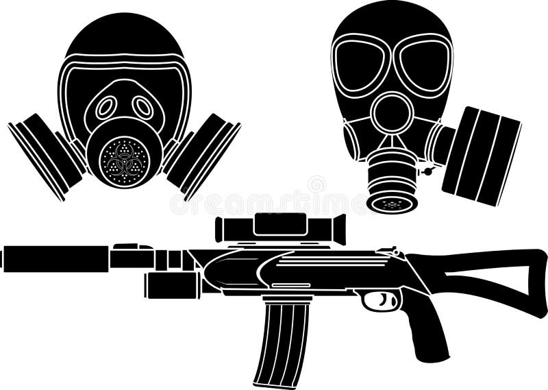 Stencil of sniper stock vector. Illustration of painting - 18327518