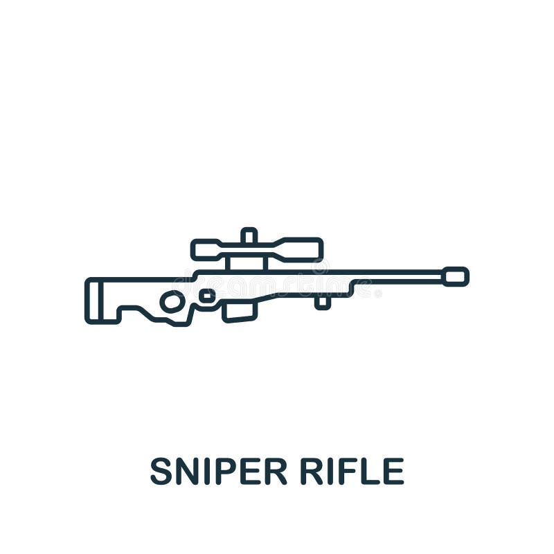 Sniper Rifle Icon. Line Simple Line Weapon Icon for Templates, Web ...