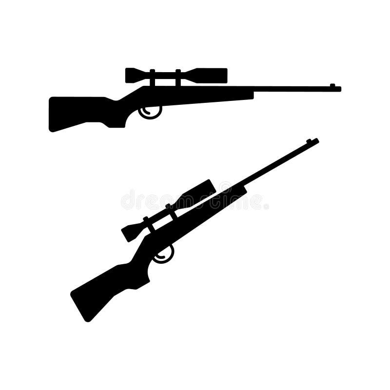 Sniper Rifle Icon Vector Illustration Stock Vector - Illustration of ...