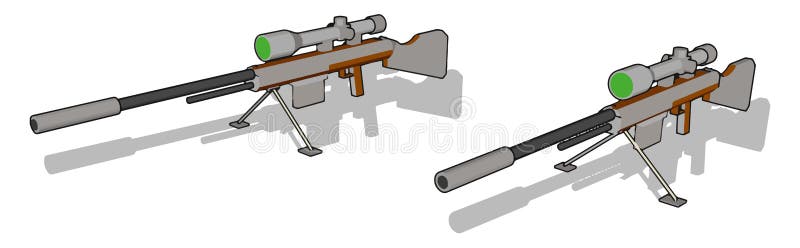 Air Rifle Illustration, Drawing, Engraving, Ink, Line Art, VectorSun ...