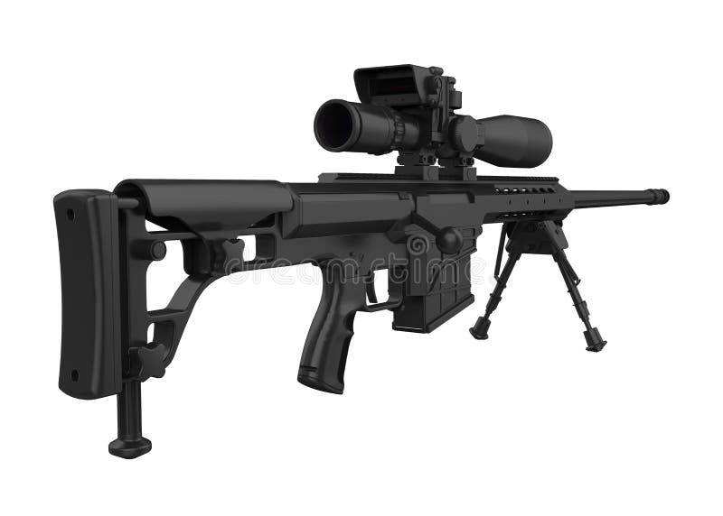 Rifle Isolated on a White Background Vector Stock Vector - Illustration ...