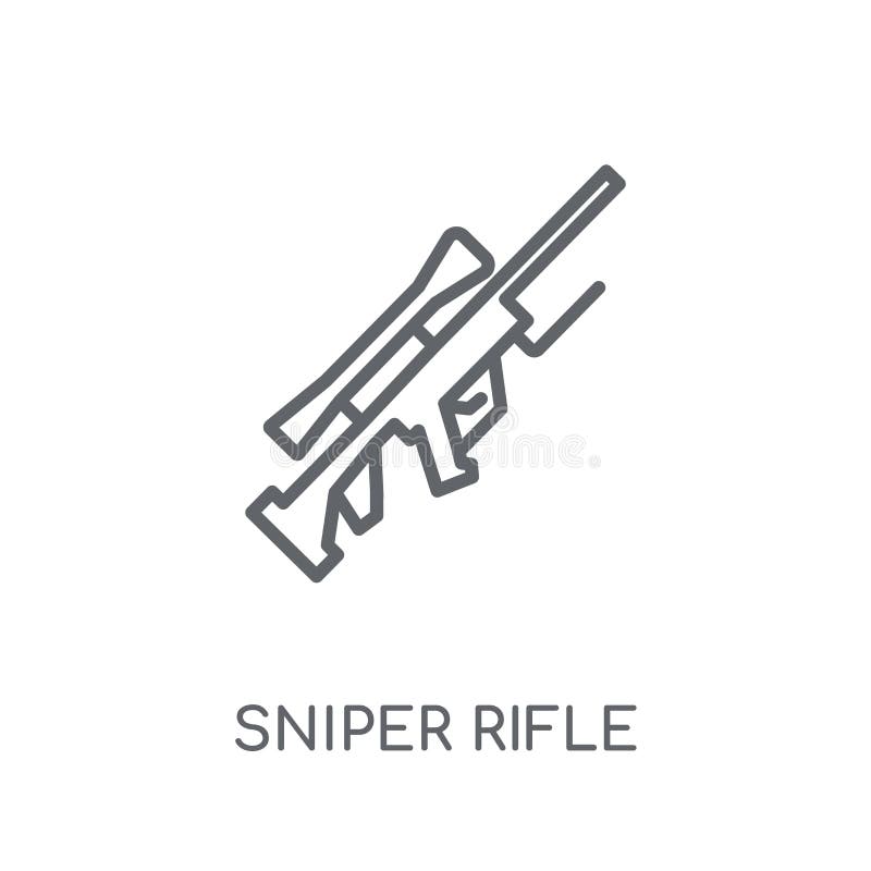Sniper Rifle Linear Icon. Modern Outline Sniper Rifle Logo Conce Stock ...
