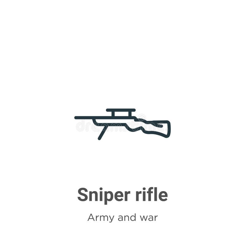 Rifle Outline Icon. Isolated Line Vector Illustration from Army ...