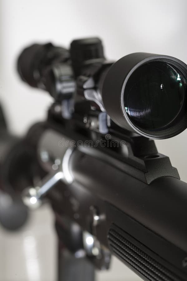 Sniper Rifle Scope Close-up, Zoomed, in Focus Stock Photo - Image of ...