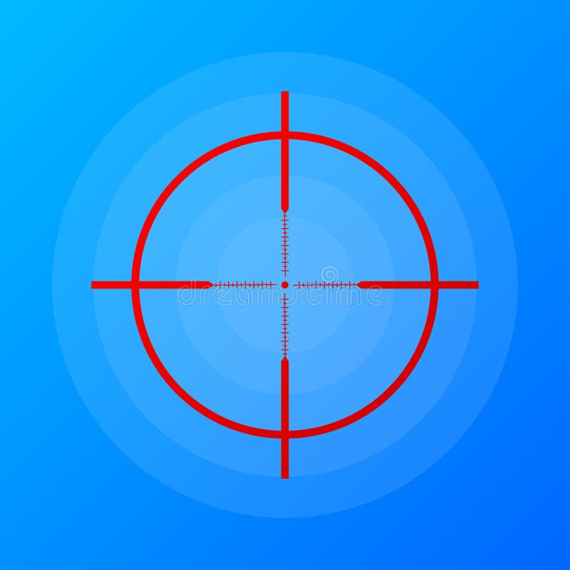 Sniper Scope Cross. Rifle Optical Sight Isolated on Blue Background ... Sniper Scope Cross. Rifle Optical Sight Isolated on Blue Background ...