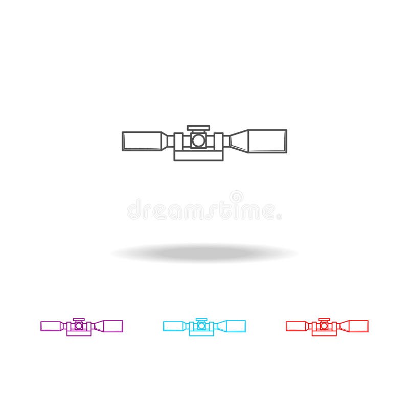 Sniper Scope Icon. Elements of Military in Multi Colored Icons. Premium ...