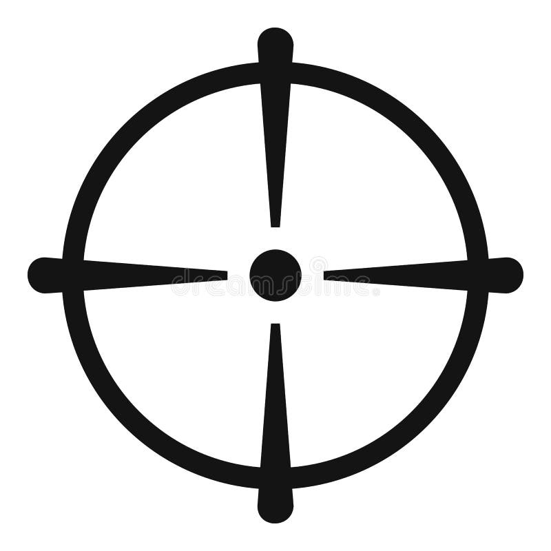 Sniper Scope Icon, Simple Style Stock Vector - Illustration of ...