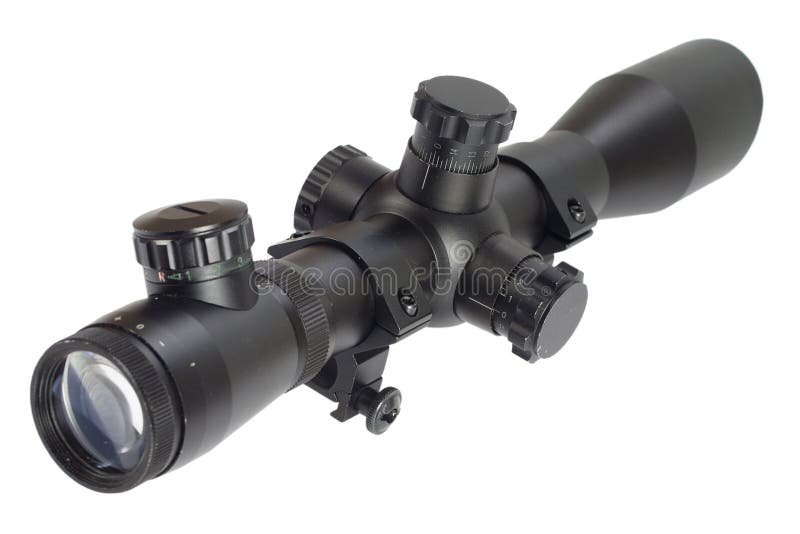 Sniper scope isolated stock image. Image of modern, army - 101490105