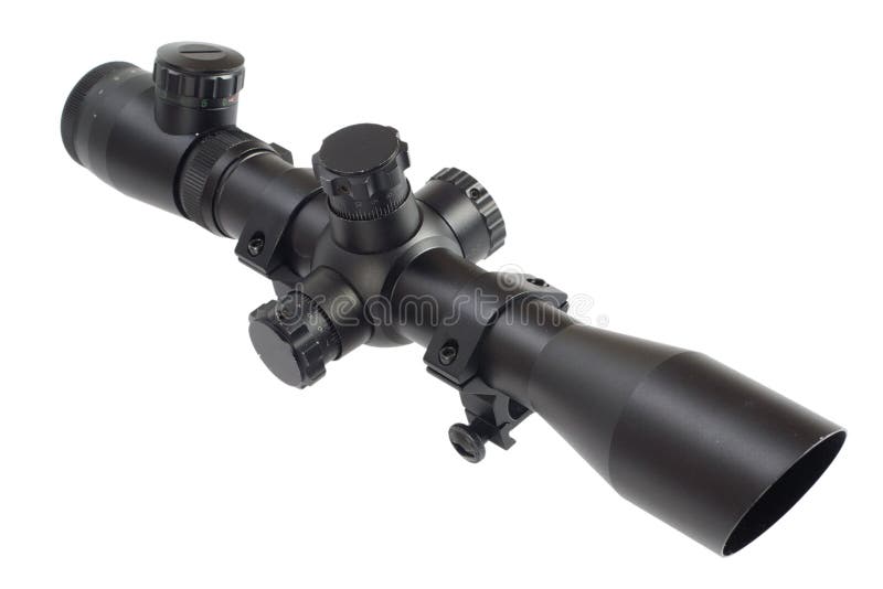 Sniper scope isolated stock image. Image of metal, precision - 112420679