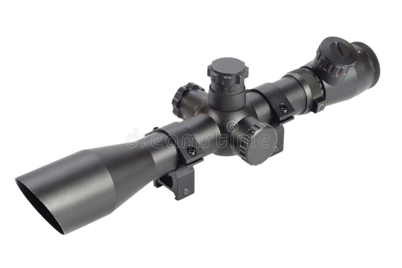 Sniper scope isolated stock image. Image of optical - 112420753