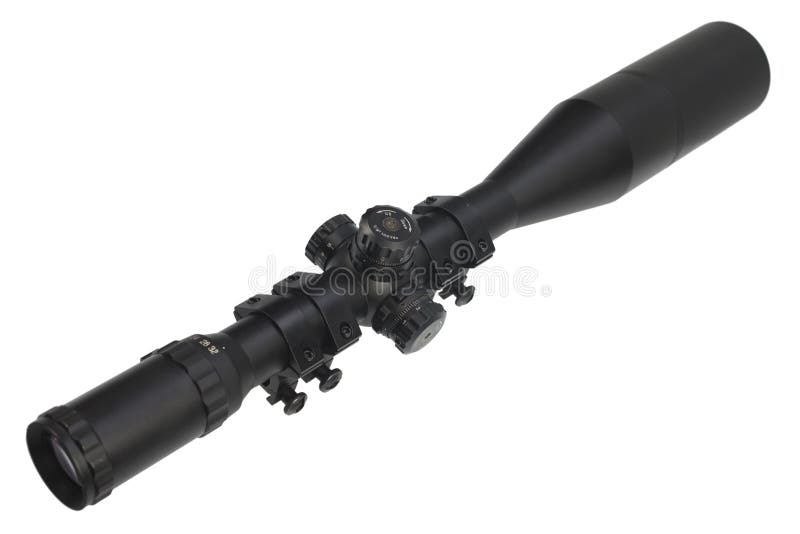 Sniper scope isolated stock photo. Image of shells, optic - 112433116