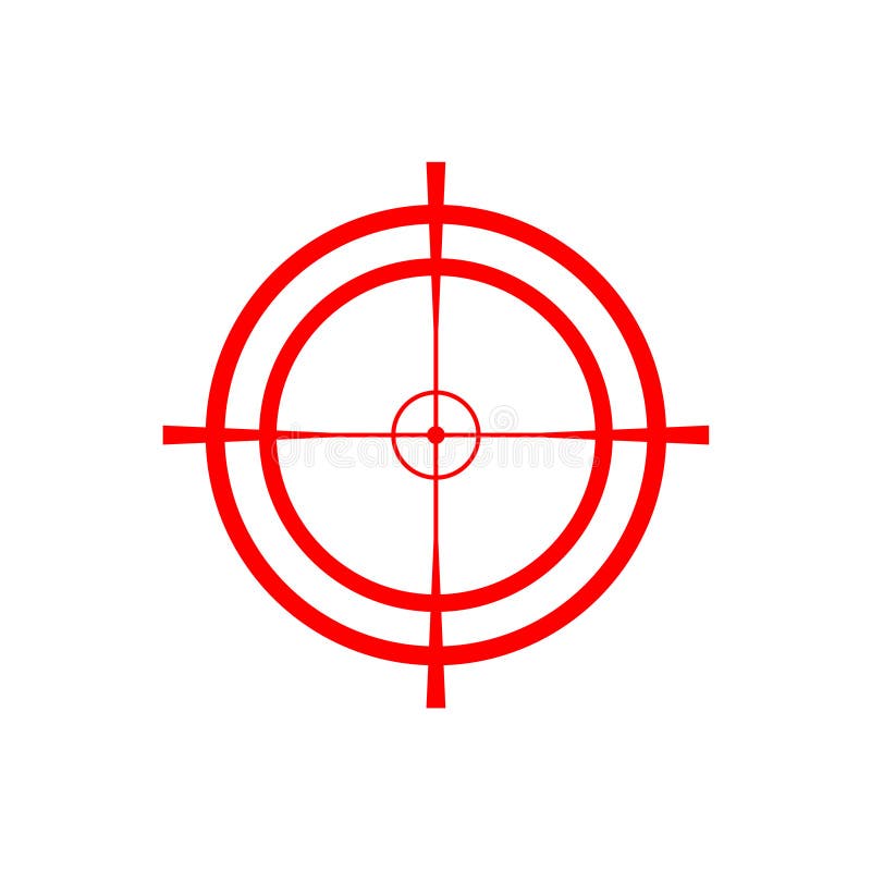 Sniper Scope Isolated on the White Background. Target Icon Illustration ...