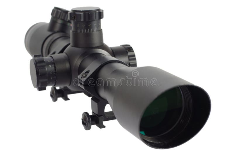 Sniper scope stock image. Image of aiming, hunting, isolated - 101485859