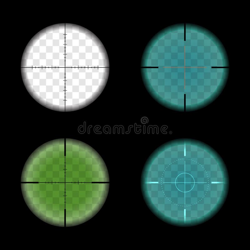 Sniper scope set stock vector. Illustration of mark - 162700261