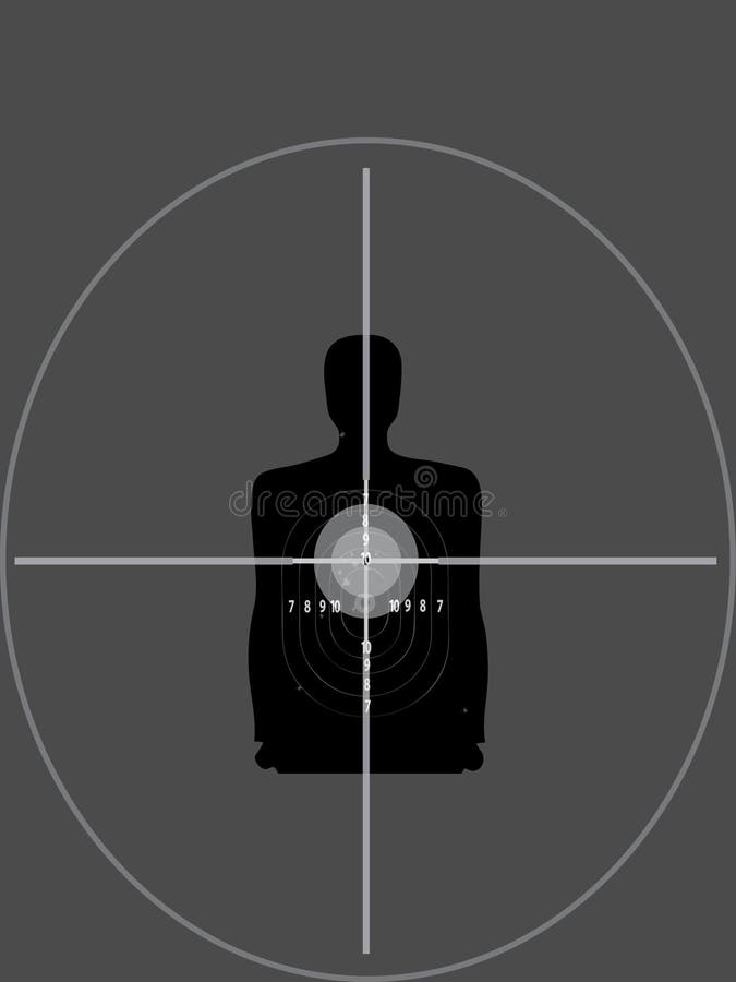 Sniper shutting target stock illustration. Illustration of vector ...