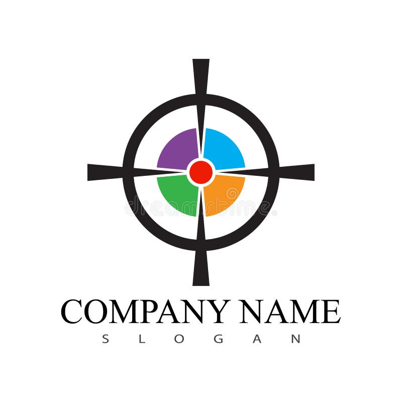 Sniper Sight Symbol Crosshair Target Logo Vector Stock Vector ...