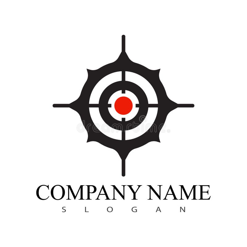 Sniper Sight Symbol Crosshair Target Logo Vector Stock Vector ...