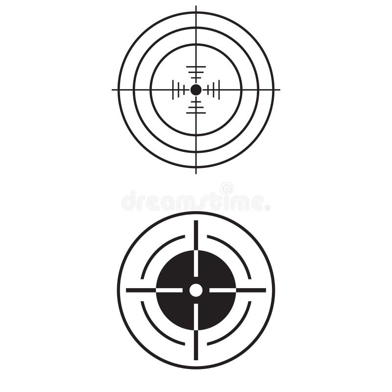 Sniper Sight Symbol Crosshair Target Logo Vector Stock Vector ...