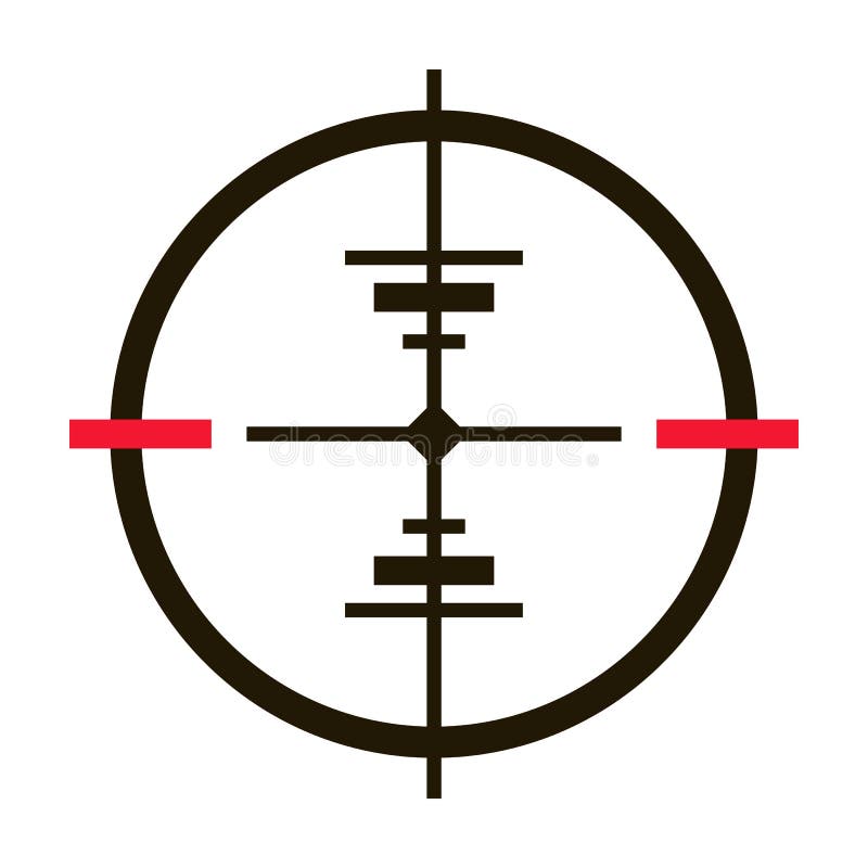 Sniper Sight Vector Icon.Black Vector Icon Isolated on White Background ...