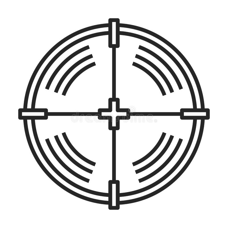 Sniper Sight Vector Icon.Outline Vector Icon Isolated on White ...