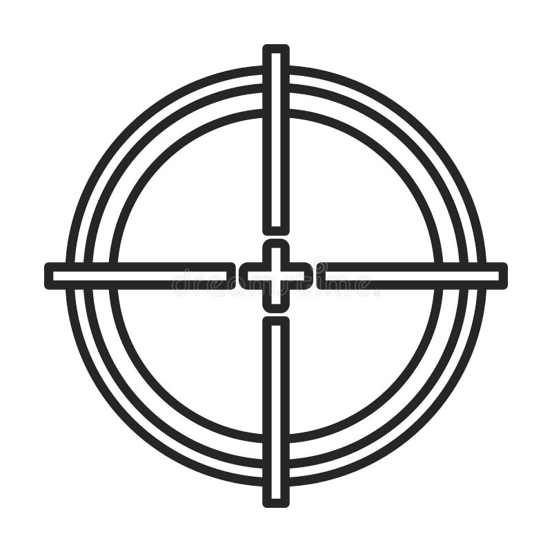 Sniper Sight Vector Icon.Outline Vector Icon Isolated on White ...
