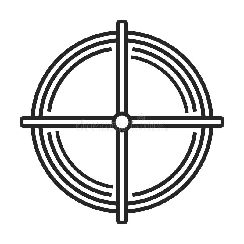 Sniper Sight Vector Icon.Outline Vector Icon Isolated on White ...