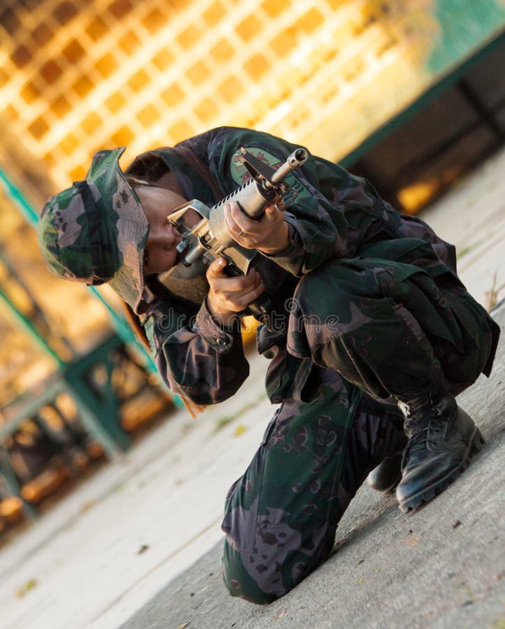Sniper Soldier Trainee Ready To Assault Editorial Image - Image of ...