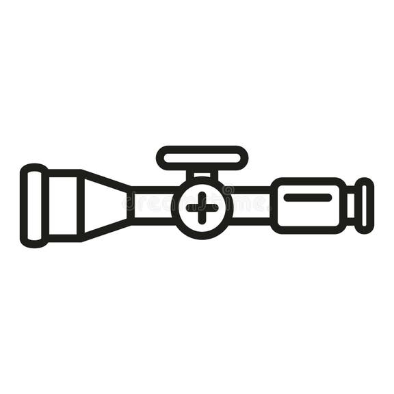 Sniper Target Icon Outline Vector. Cross Sight Stock Illustration ...